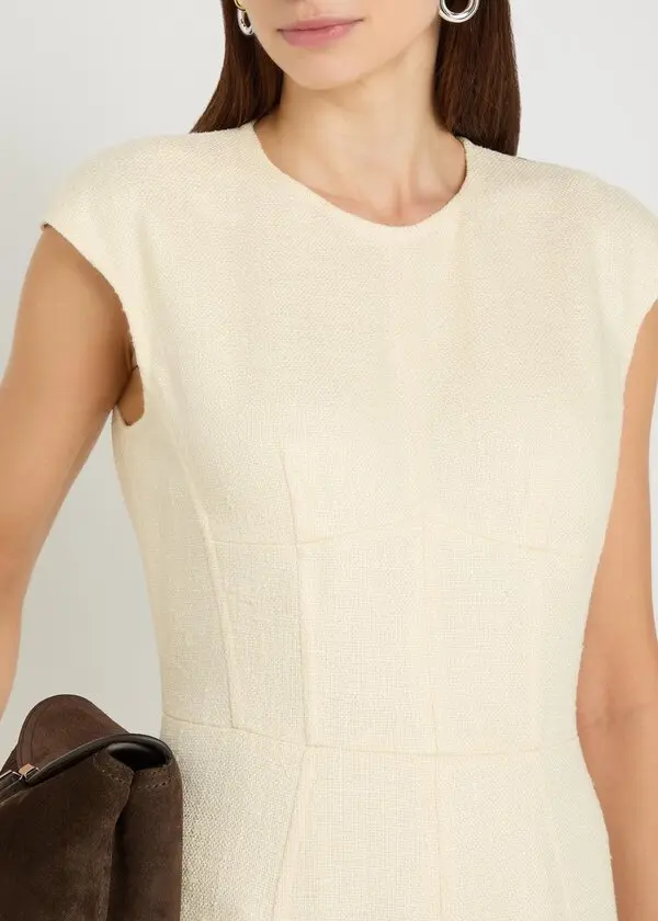 Gabriela Hearst Crowther Silk And Wool-blend Midi Dress - Ivory