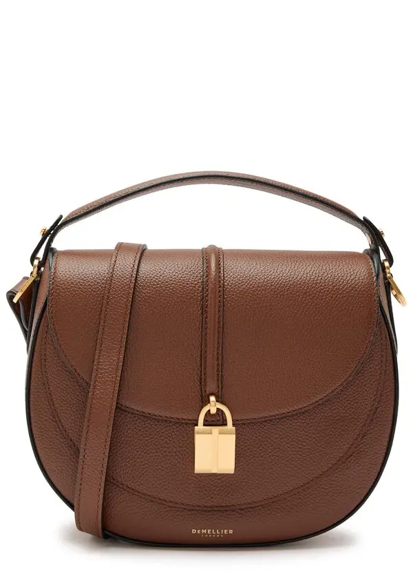 DEMELLIER Siena Grained Leather Saddle Bag - Tan