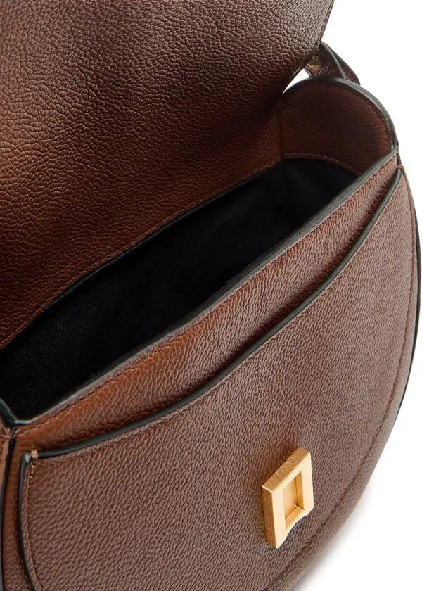 DEMELLIER Siena Grained Leather Saddle Bag - Tan