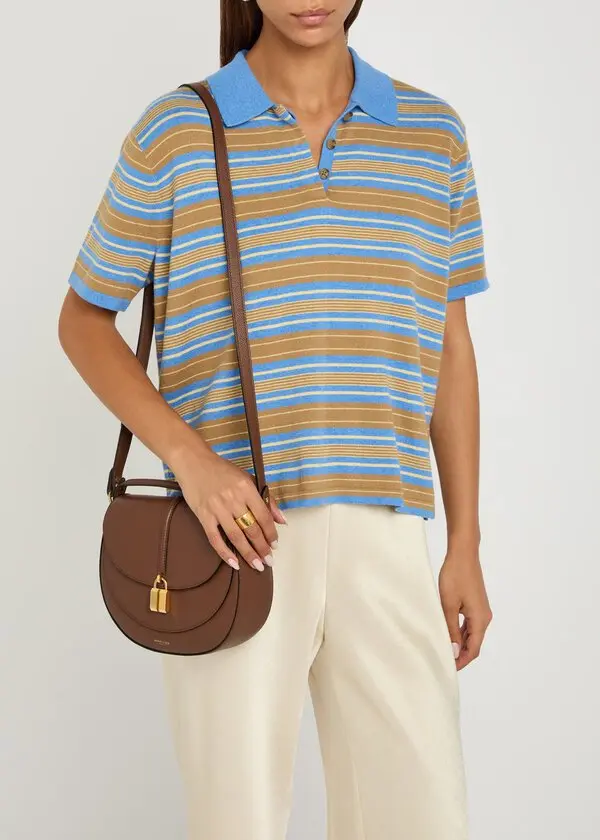 DEMELLIER Siena Grained Leather Saddle Bag - Tan