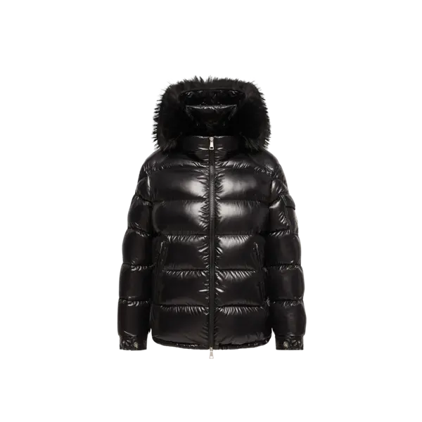 Moncler Hypolais Short Down Jacket With Detachable Hood - Black