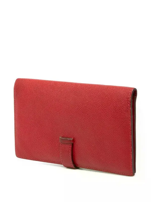 Hermès 2012 Epsom Bearn Wallet Long Wallets - Red