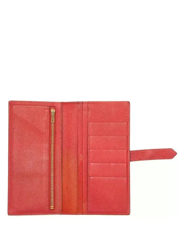 Hermès 2012 Epsom Bearn Wallet Long Wallets - Red