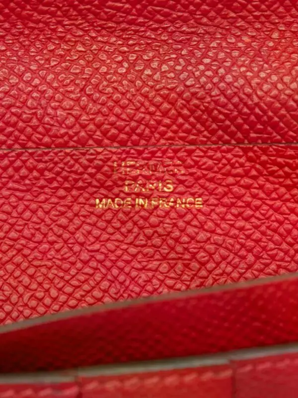 Hermès 2012 Epsom Bearn Wallet Long Wallets - Red