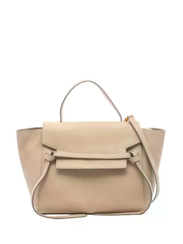 Celine Mini Grained Calfskin Belt Bag Satchel - Neutrals