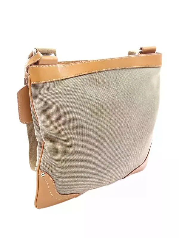 Prada Canvas Crossbody Bag With Logo Detail - Neutrals