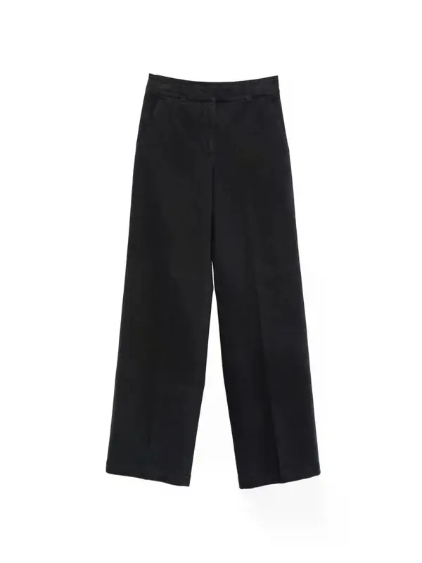 Peserico Navy Wide-leg Tailored Trousers - Blue