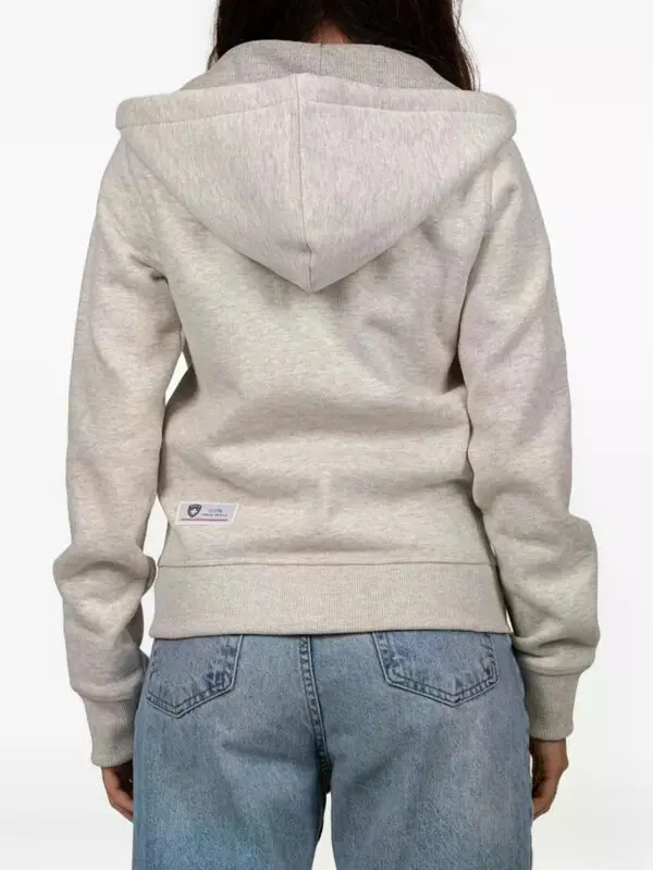 PODHIO Logo Print Zip-up Hoodie