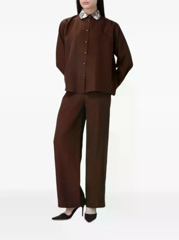 HANITA Embroidered Palazzo Pants