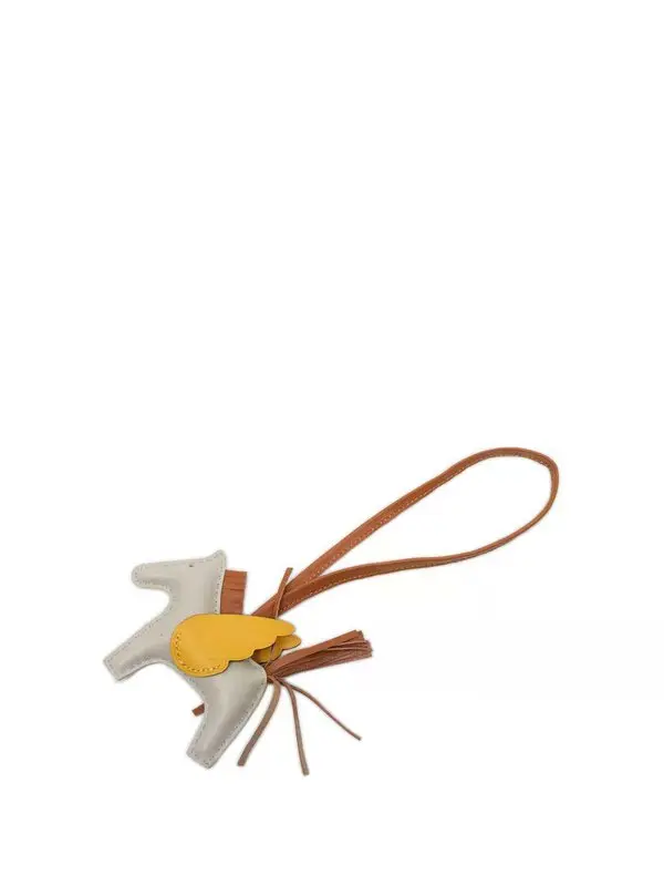 Hermès 2022 Milo Lambskin And Swift Grigri Rodeo Pegase Bag Charm Pm Key Chain - Brown