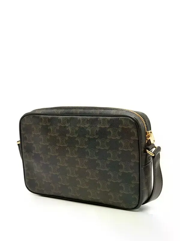 Celine Medium Triomphe Coated Canvas Logo Crossbody Bag