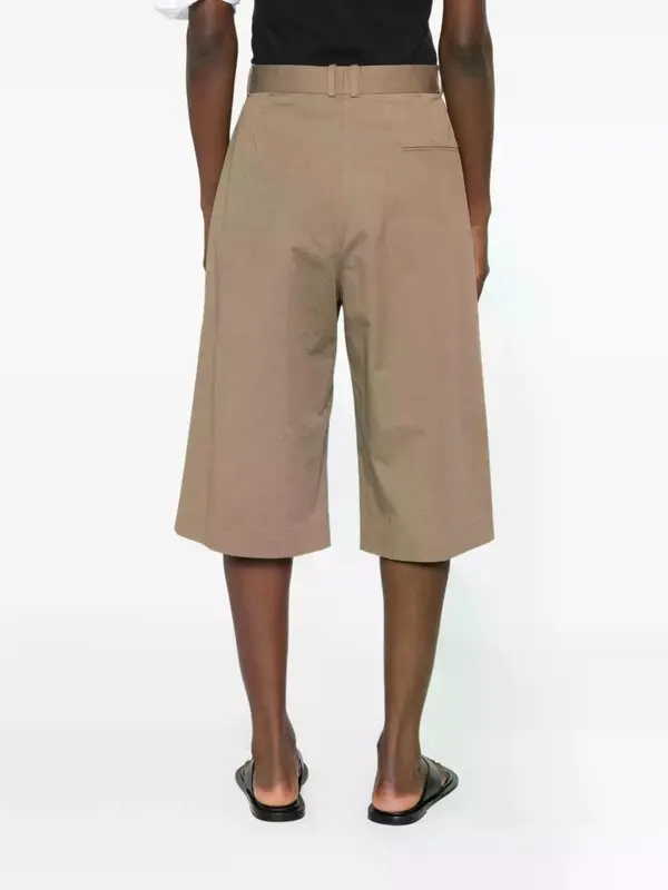 THE ROW Concealed Front Fastening Belted Shorts