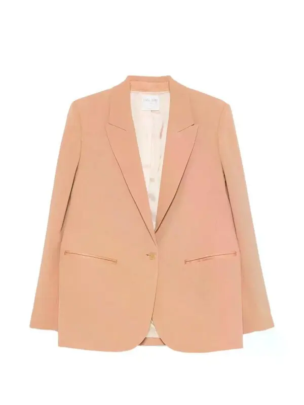FORTE_FORTE Single-breasted Peak-lapel Blazer - Brown