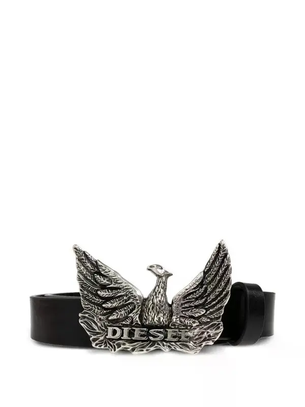DIESEL® B-phoenix Leather Belt - Black