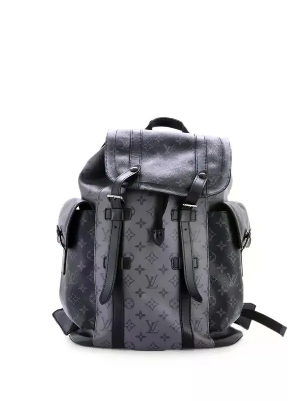 LOUIS VUITTON Christopher Reverse Monogram Eclipse Canvas Mm Backpack - Black
