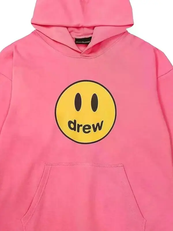 Drew Mascot Print Hoodie - Pink