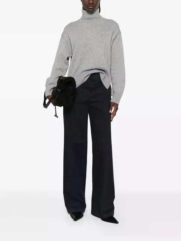 Peserico Ribbed-trim Turtleneck Sweater - Grey
