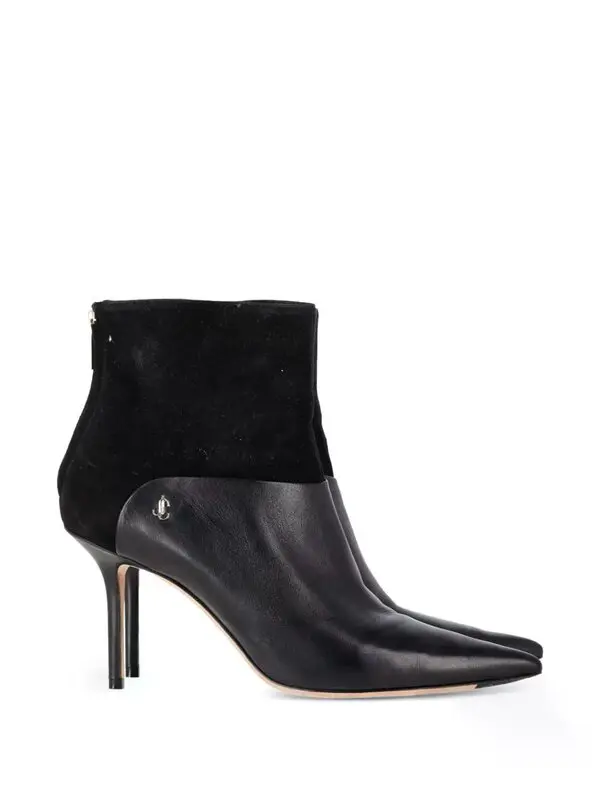 JIMMY CHOO Beyla Suede-trimmed Ankle Boots - Black