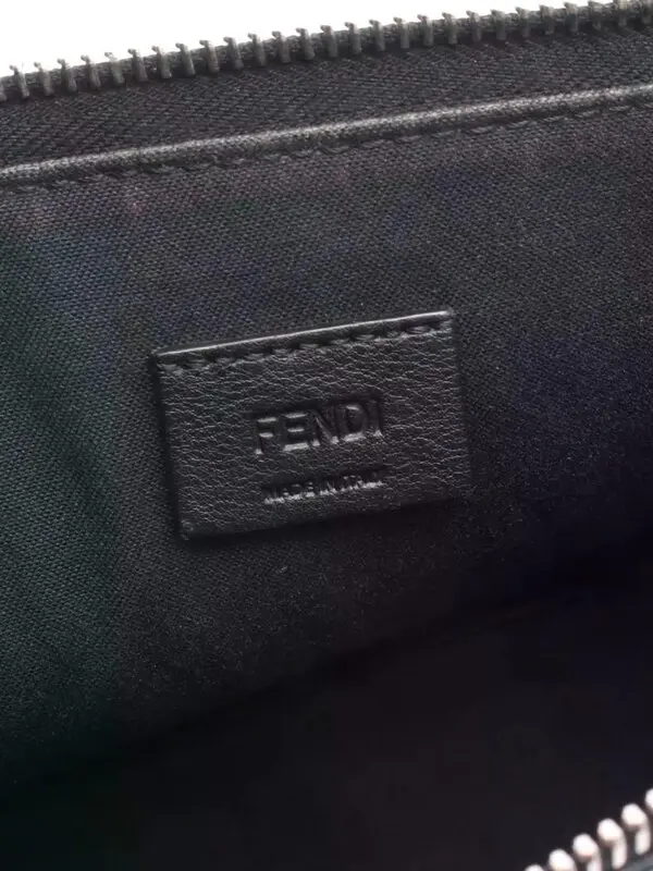 Fendi Leather Shoulder Bag With Embellishments