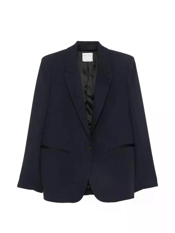 FORTE_FORTE Single-breasted Blazer With Notch Lapel - Blue