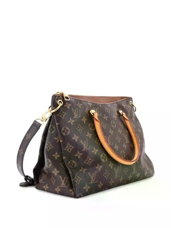 LOUIS VUITTON Pallas Tote Monogram Canvas Leather Shoulder Bag - Brown