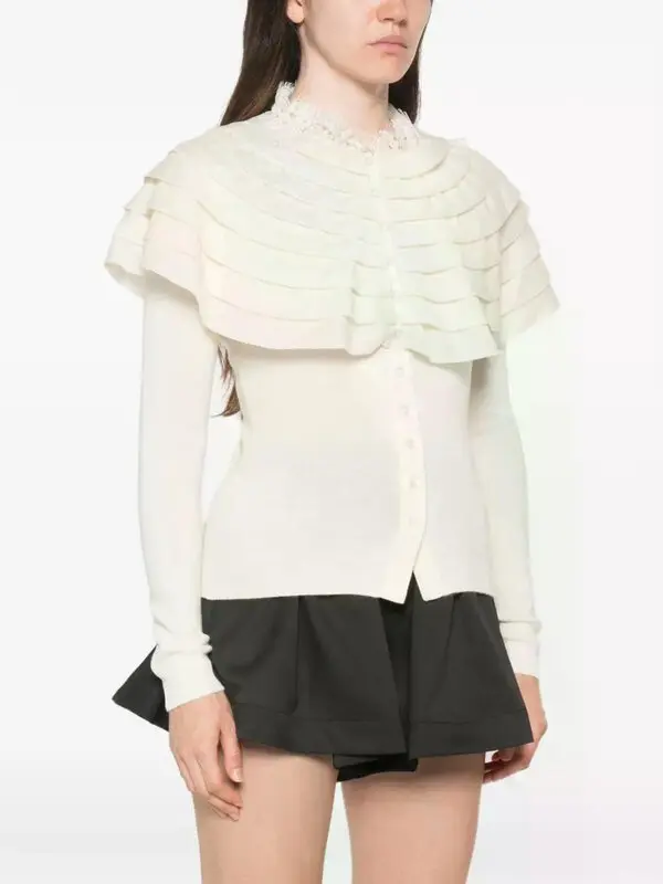Sea Wanda Lace-trimmed Cardigan - Neutrals