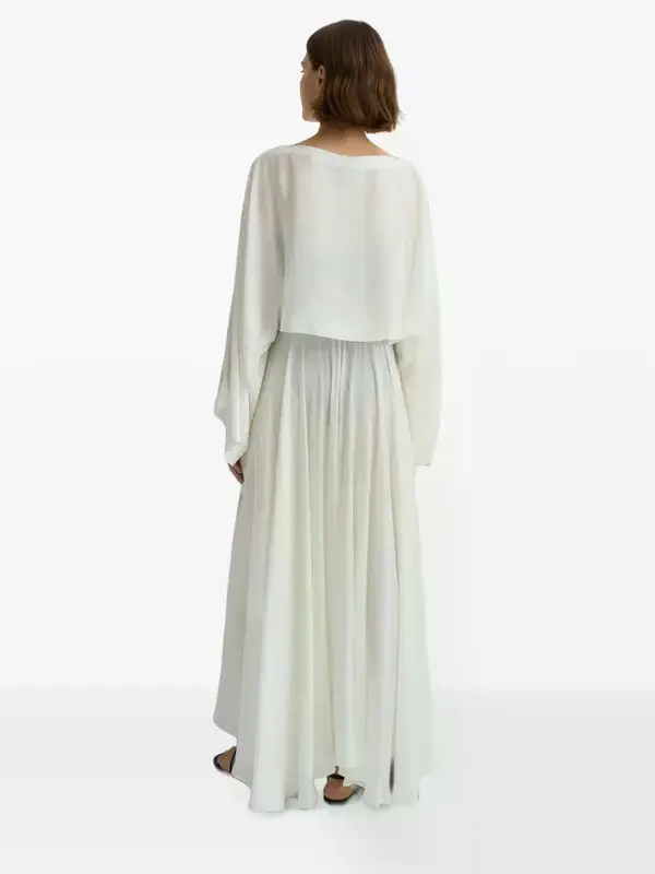 Bondi Born Cremona Cropped Sheer Blouse - White
