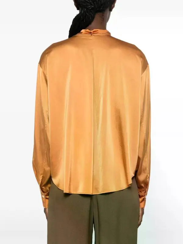 FORTE_FORTE Pussy-bow Satin Shirt