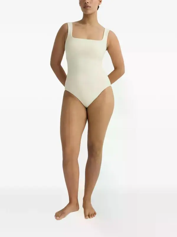 Bondi Born Square-neck Sleeveless One Piece Swimsuit - Neutrals
