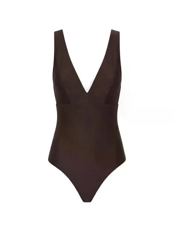 Bondi Born Lecco V-neck Swimsuit - Brown