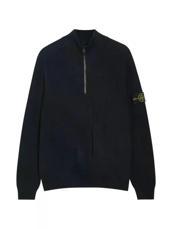 Stone Island Quarter-zip Knit - Blue