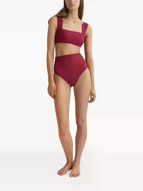 Bondi Born Elle Square-neck Bikini Top - Red