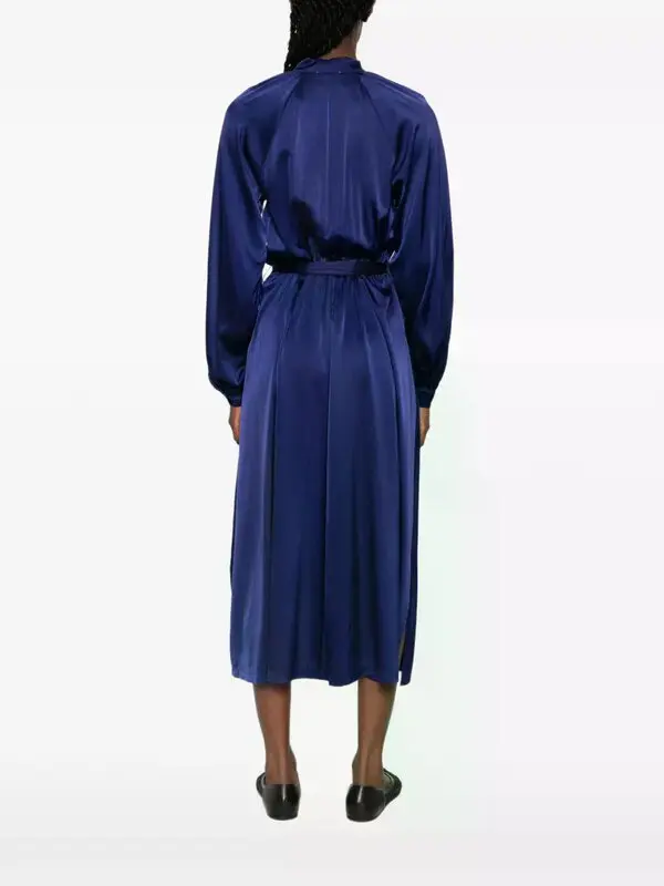 FORTE_FORTE Tie-neck Belted Midi Dress