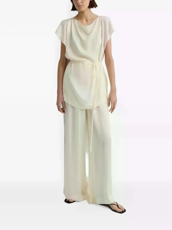 Bondi Born Ardea Luxe Hammered Satin Wide Leg Trousers