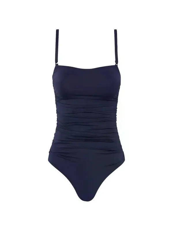 Bondi Born Raya Gathered Bandeau One Piece Swimsuit - Blue