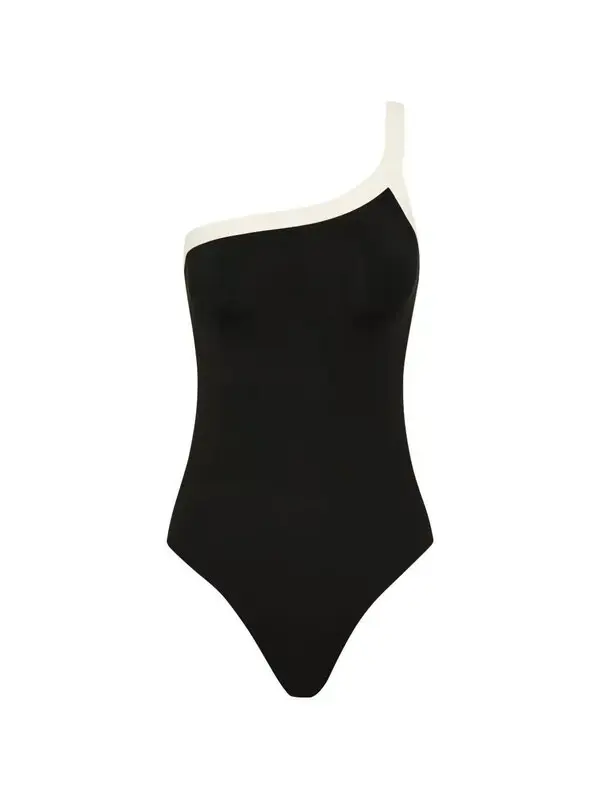 Bondi Born Nicky One-shoulder Swimsuit - Black