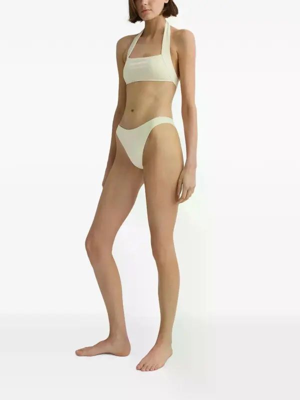 Bondi Born Cara Halter-neck Square-neck Bikini Top - Neutrals