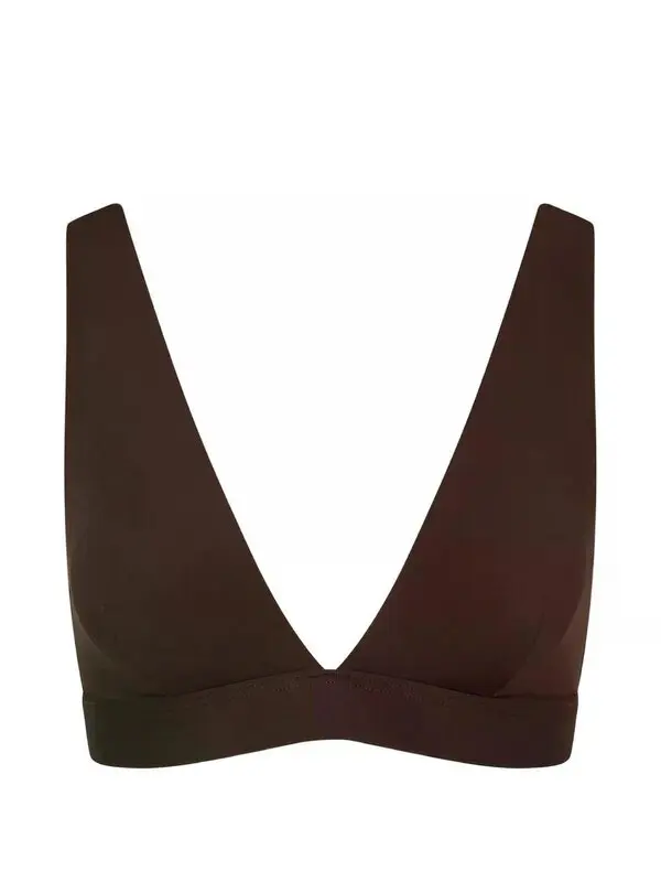 Bondi Born Lya Plunge-neck Bikini Top - Brown