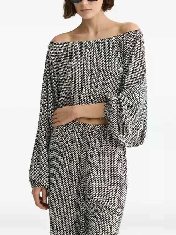 Bondi Born Salema Polka-dot Balloon Sleeve Top