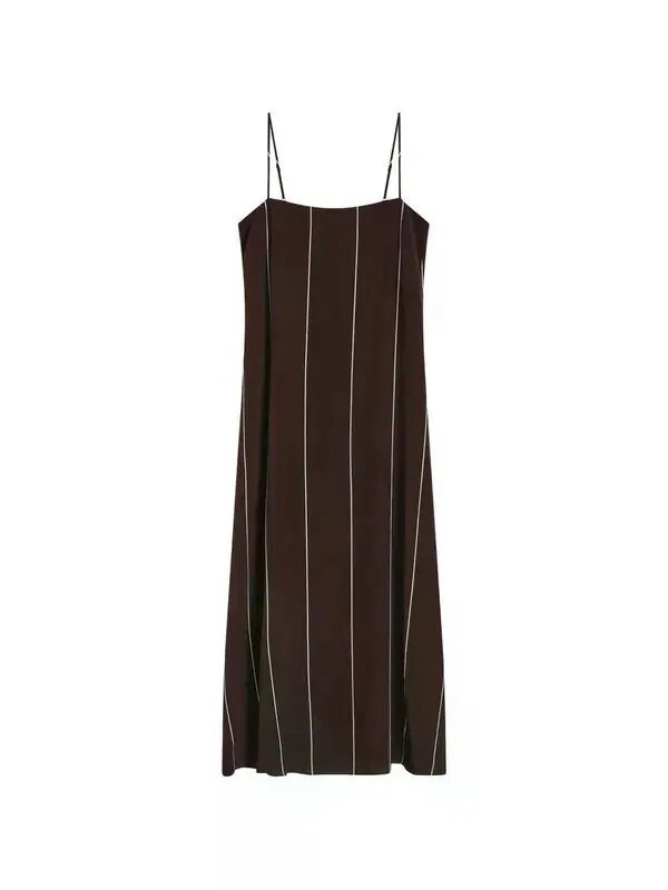Bondi Born Striped Silk Maxi Dress - Brown