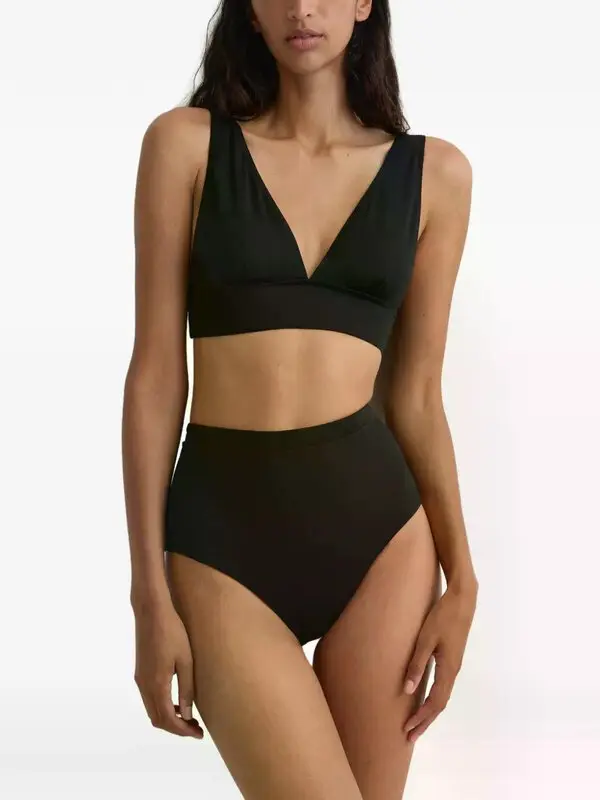 Bondi Born Vicki V-neck Bikini Top - Black