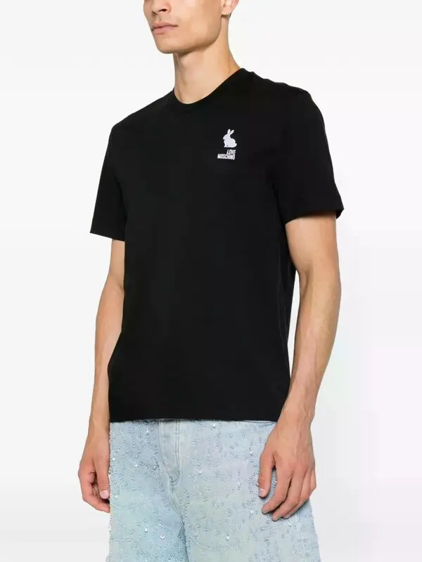 Moschino Embroidered-logo Short-sleeve T-shirt