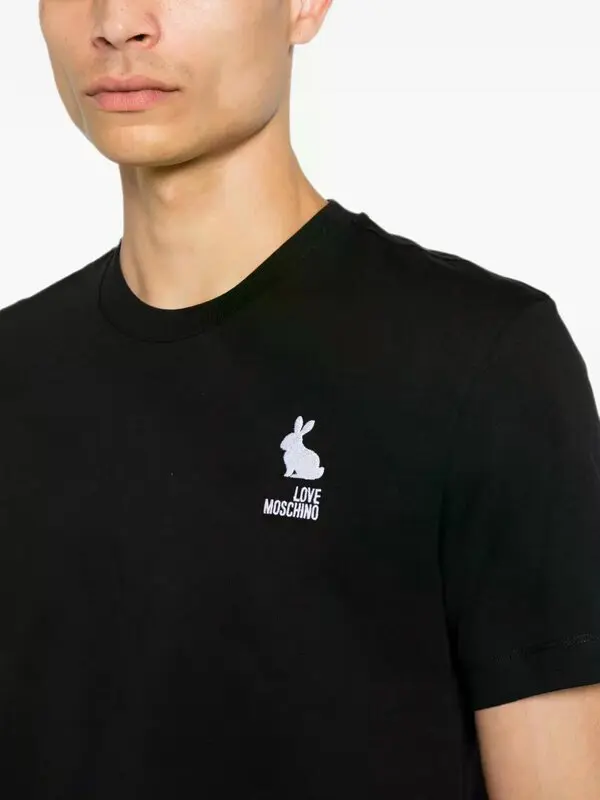Moschino Embroidered-logo Short-sleeve T-shirt