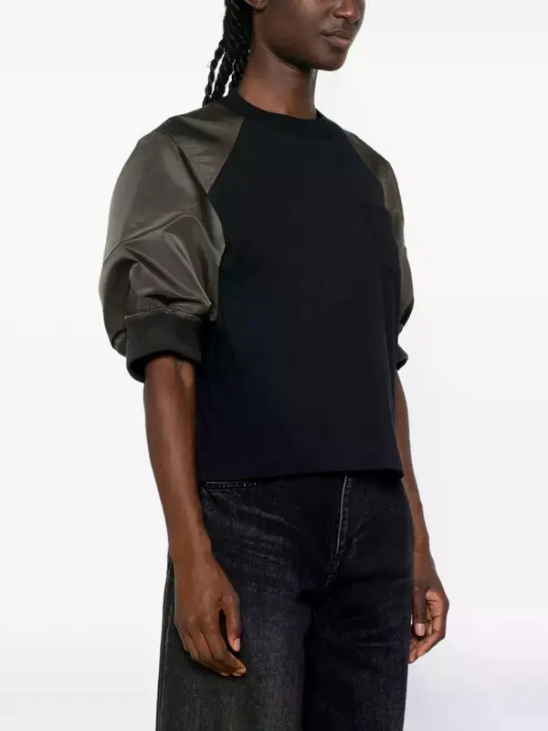 Sacai Panelled Raglan-sleeve T-shirt