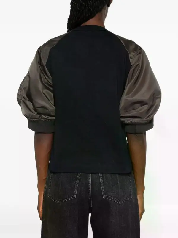 Sacai Panelled Raglan-sleeve T-shirt