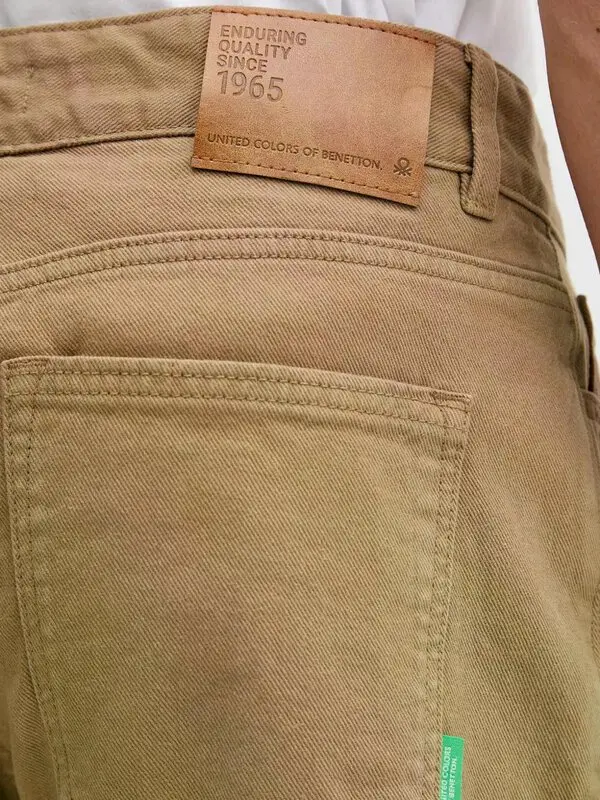 BENETTON Straight-leg Logo-patch Trousers