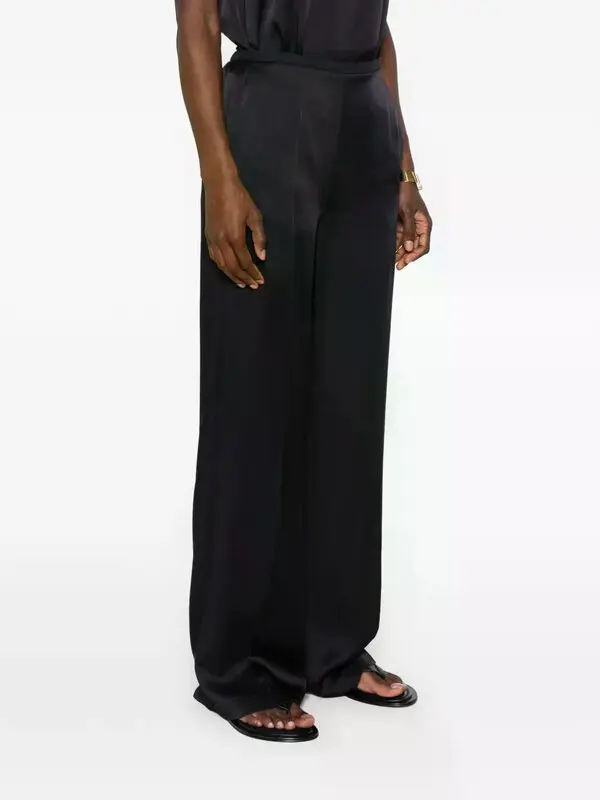 FORTE_FORTE Satin Finish Trousers - Blue