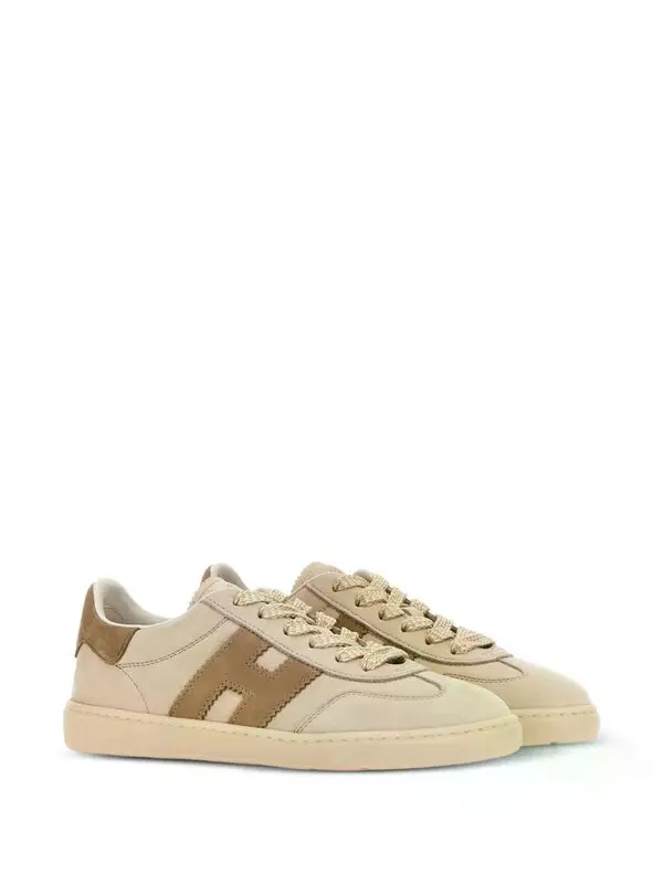 Hogan Paneled Suede Sneakers - Neutrals