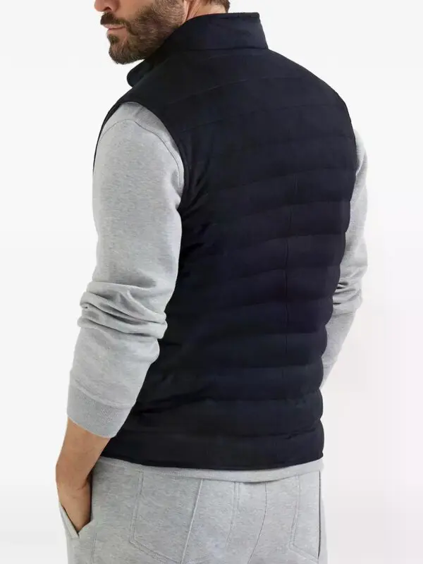 Brunello Cucinelli Lightweight Cashmere Flannel Down Vest