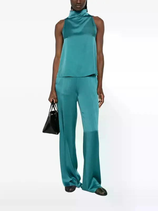 FORTE_FORTE High-neck Sleeveless Top - Blue